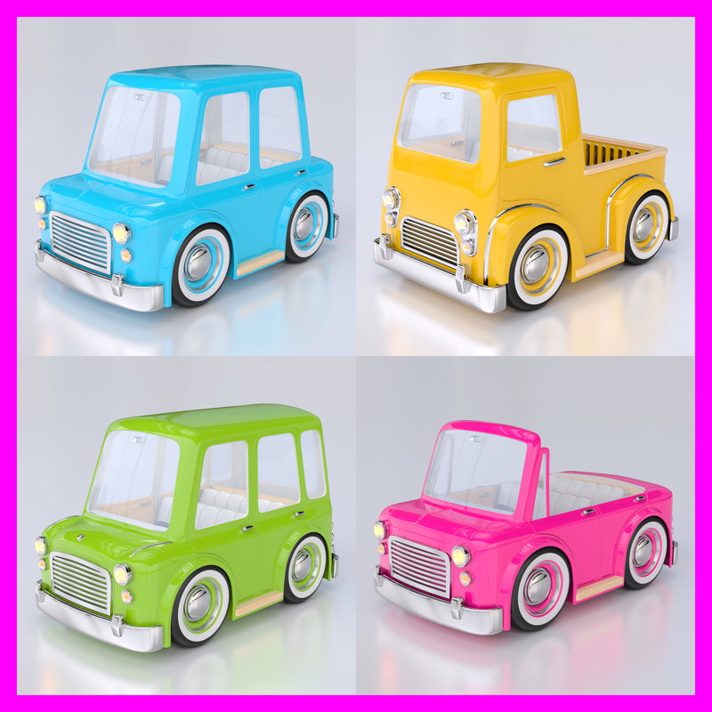 cartoon car pack 03 3d ma