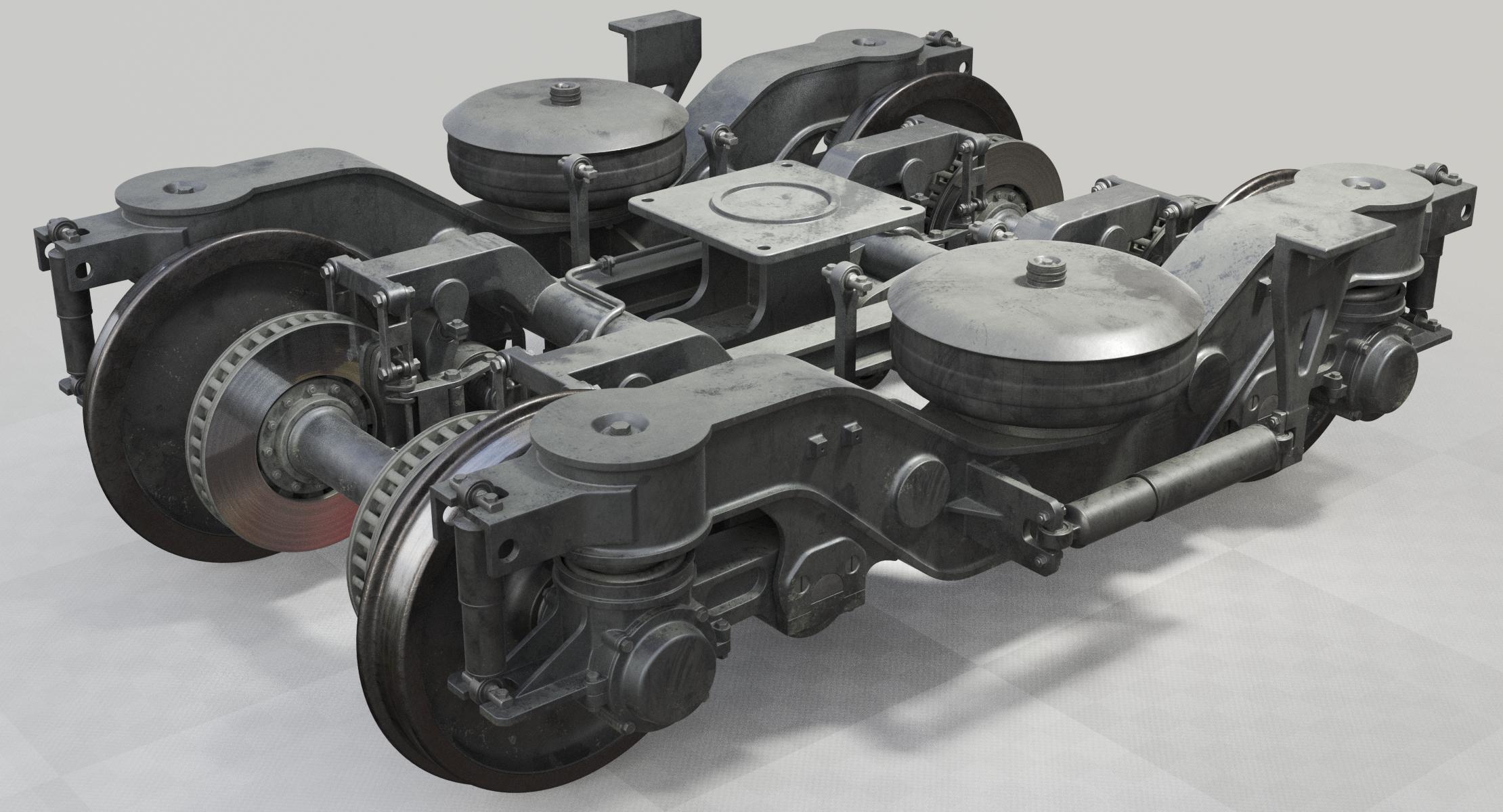 Train bogie 3D model - TurboSquid 1336007