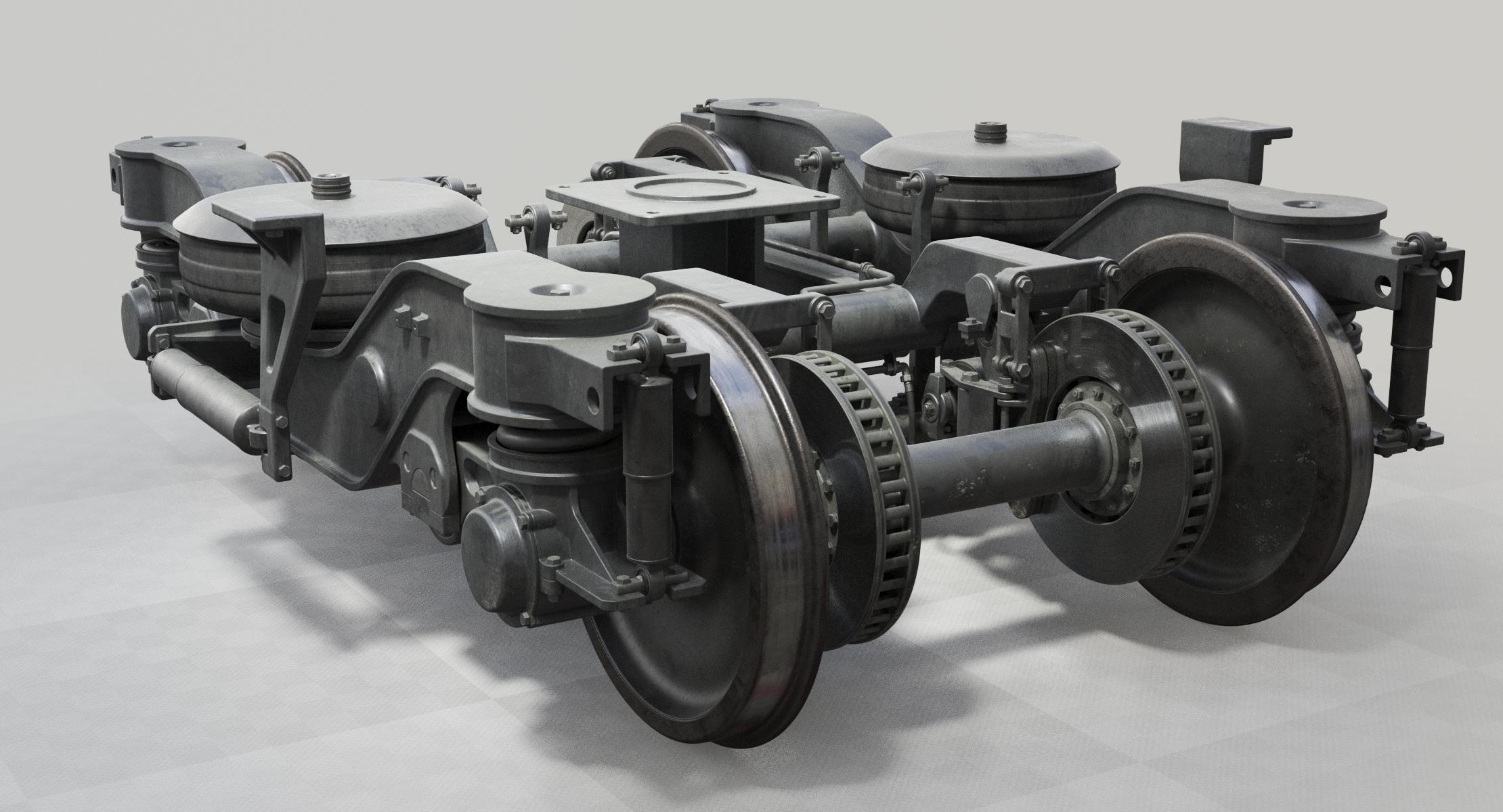 Train bogie 3D model - TurboSquid 1336007