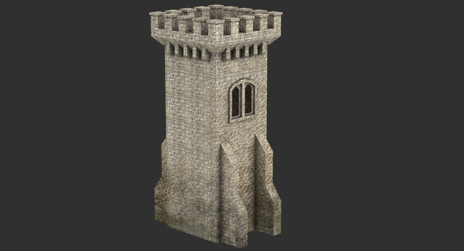 3D blender tower medieval - TurboSquid 1336011