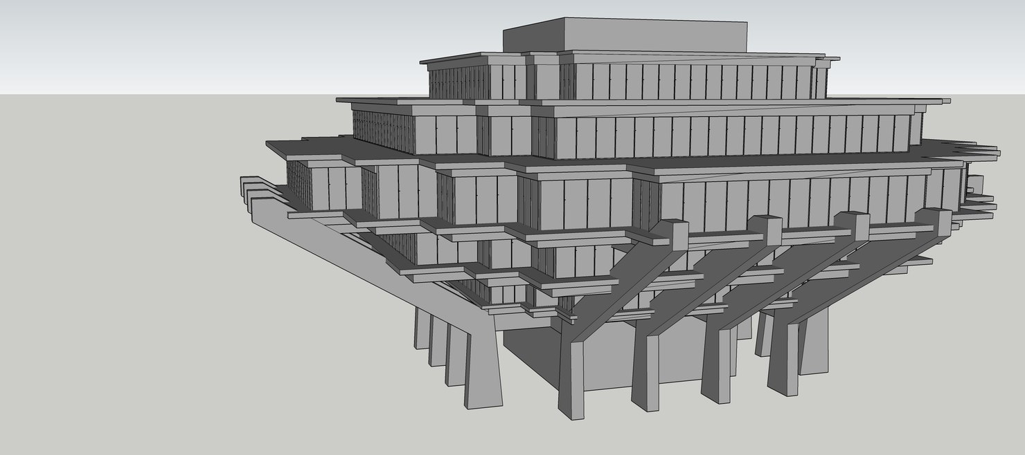 Simple library 3D model - TurboSquid 1336170