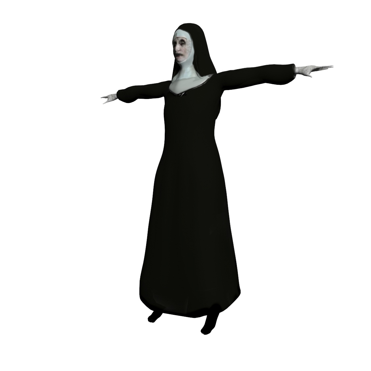Nun rigged 3D model - TurboSquid 1336176