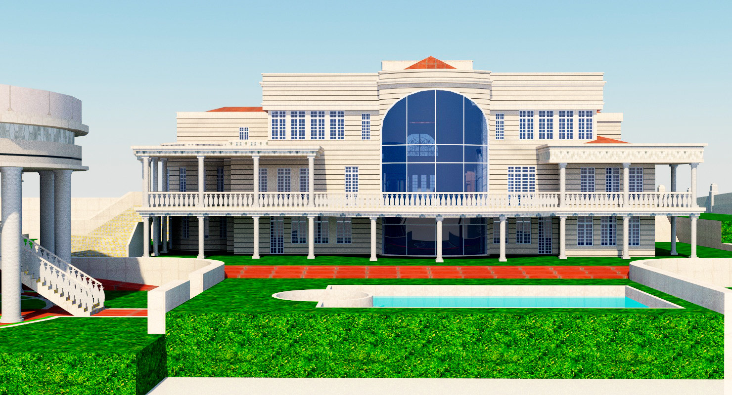 Luxurious mansion v2 3D model - TurboSquid 1336309