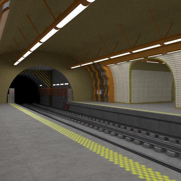 Metro station 3D model - TurboSquid 1336412