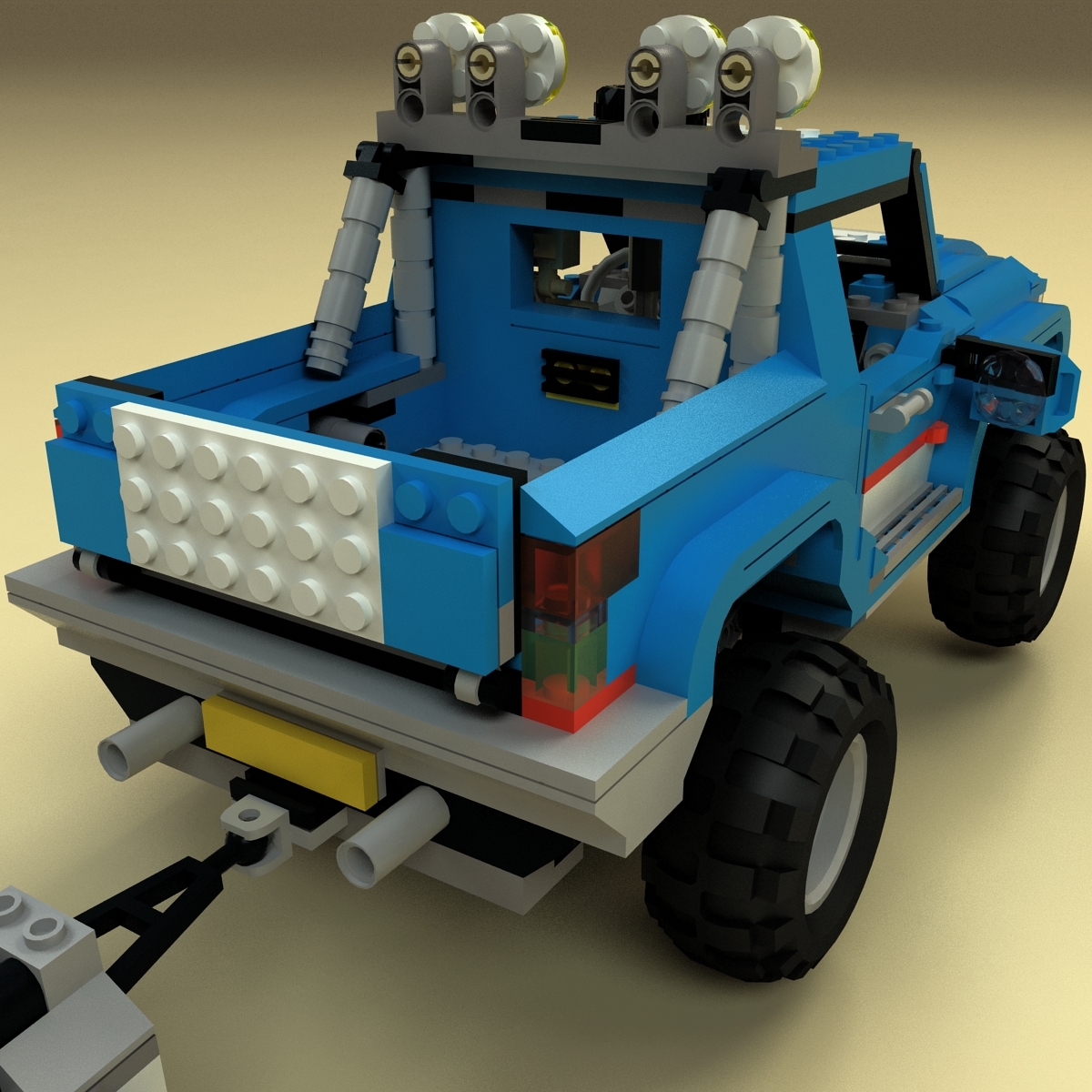 3D lego offroad car model - TurboSquid 1336624