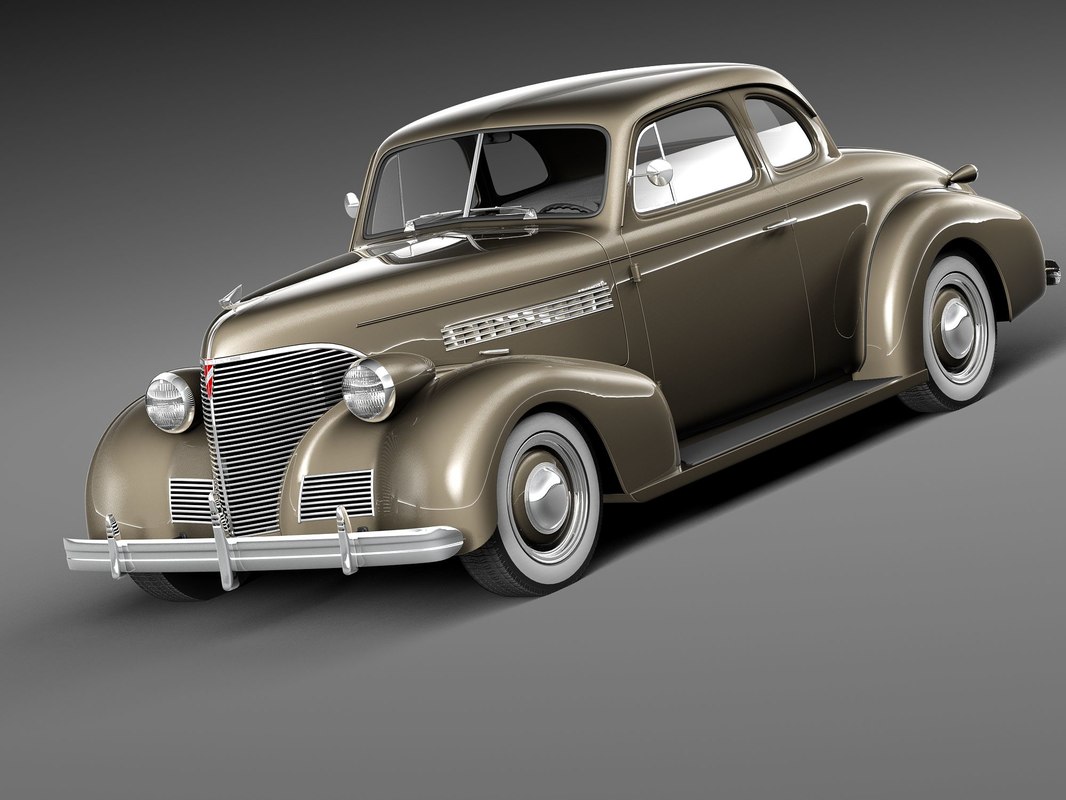 chevrolet 1939 coupe antique 3d model