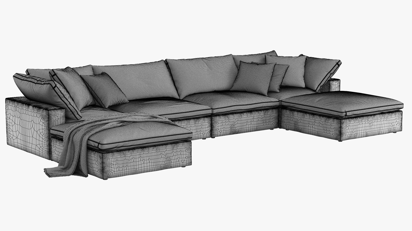 Restoration hardware cloud modular model - TurboSquid 1336892