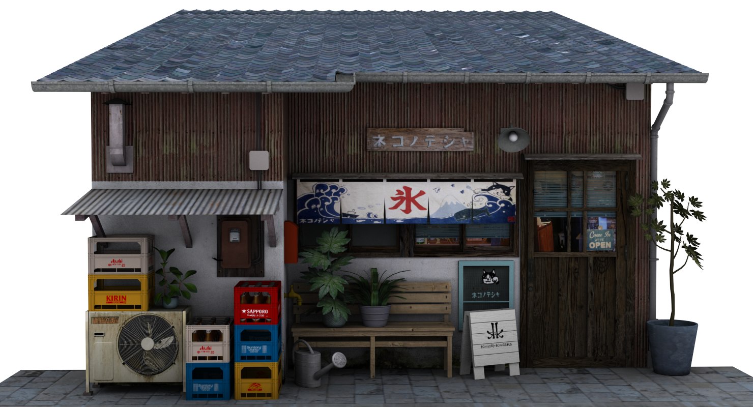 3D old tokyo store model - TurboSquid 1330753