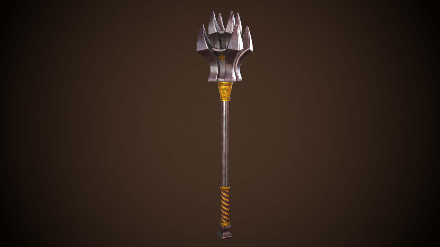 3D mace paladin model - TurboSquid 1337280