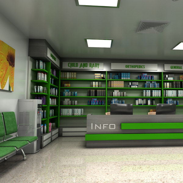 Pharmacy 3D Models for Download | TurboSquid