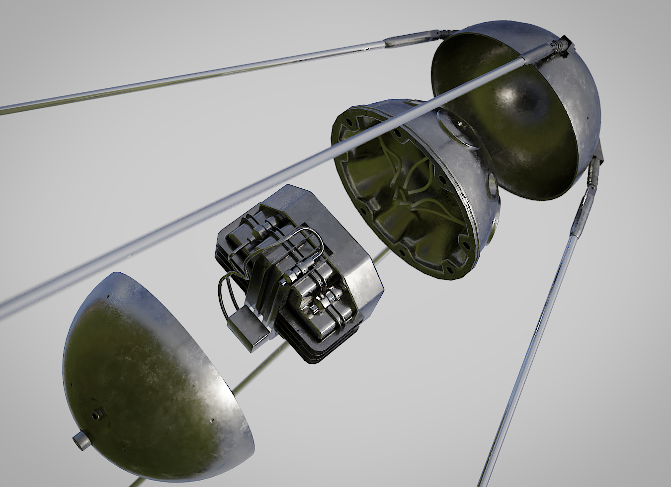3D sputnik-1 sputnik - TurboSquid 1337458