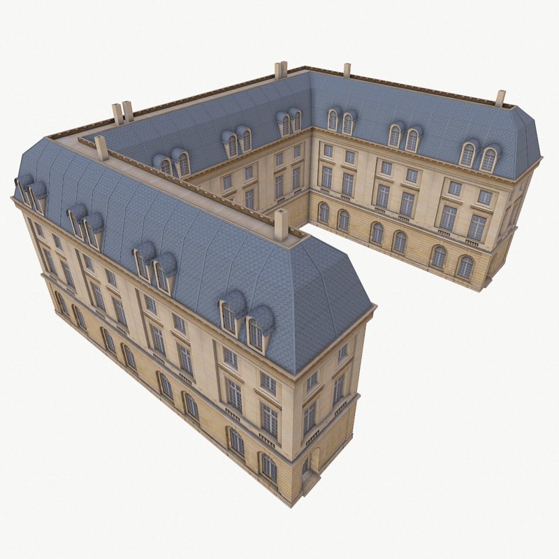 3D classical building model - TurboSquid 1337616
