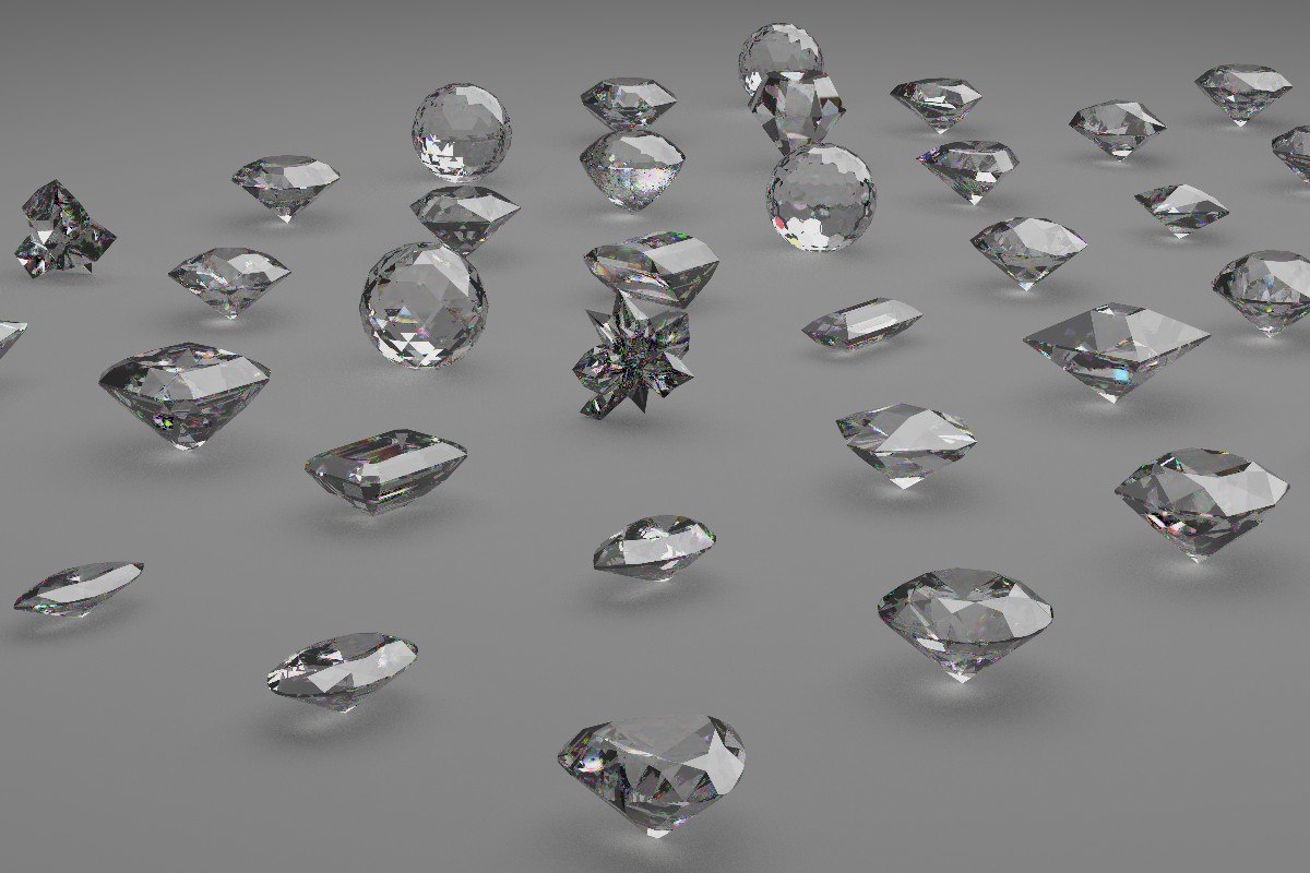3D gem cuts pack model - TurboSquid 1337656