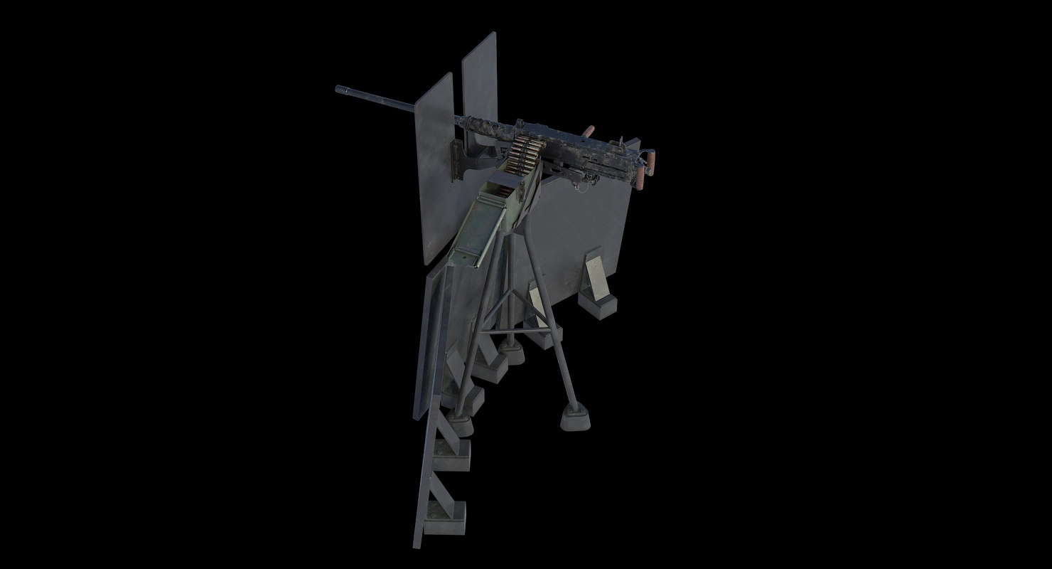 3D m2hb browning machine gun - TurboSquid 1337618