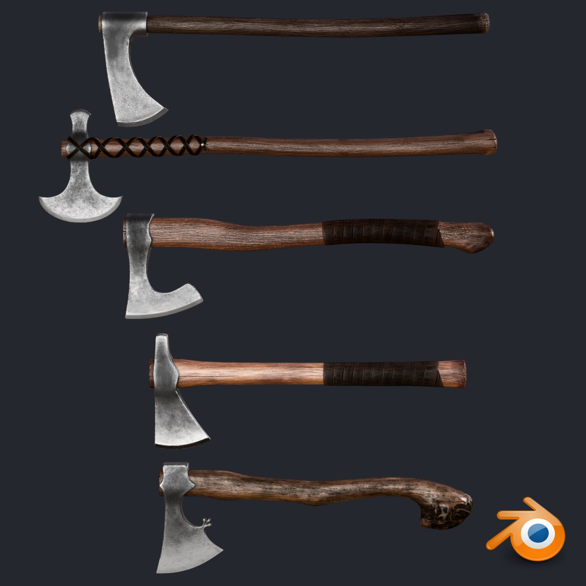Ready axes pack ue4 3D model - TurboSquid 1337875