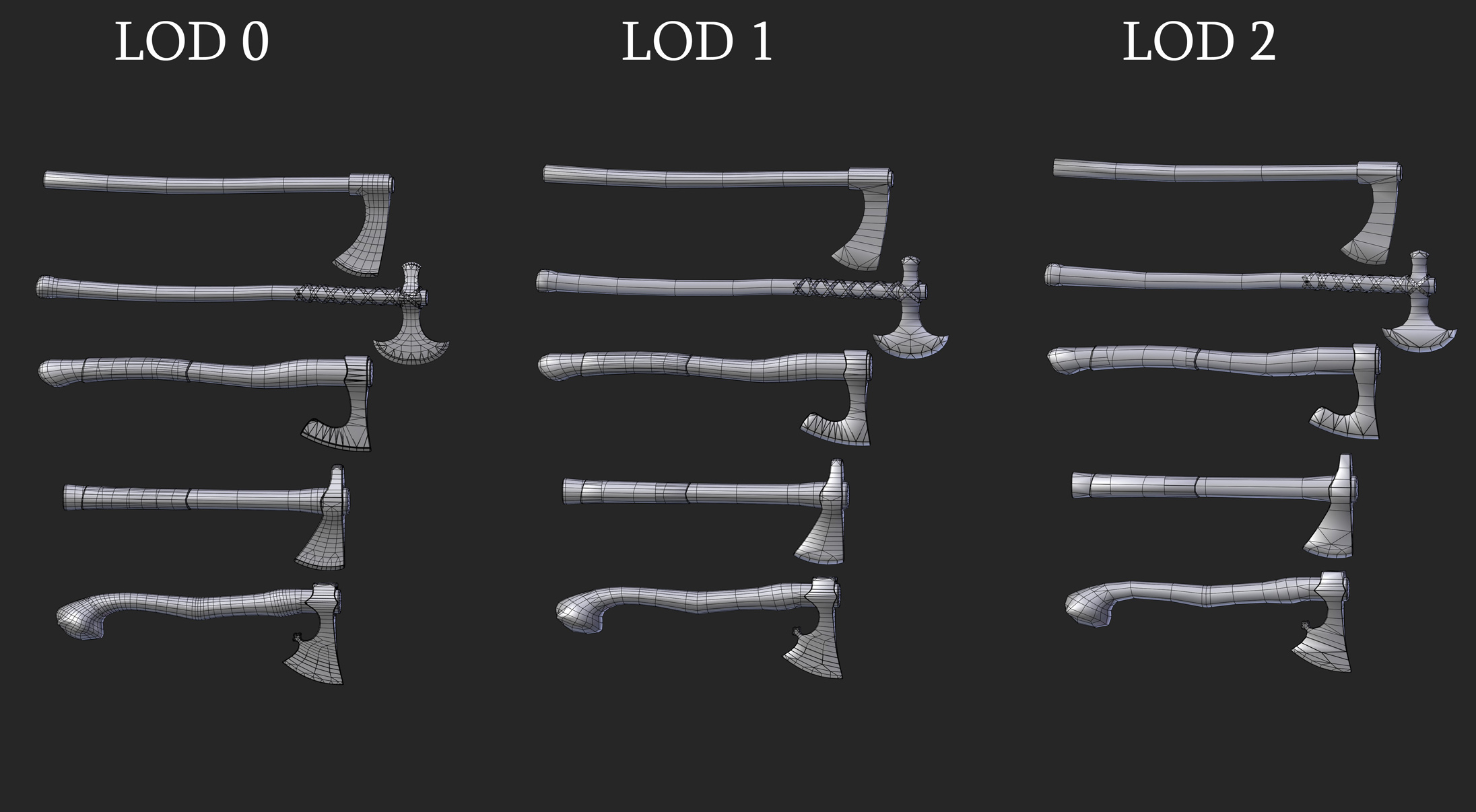 Ready axes pack ue4 3D model - TurboSquid 1337875