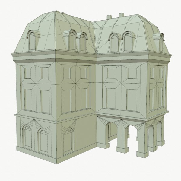 3D classical building model - TurboSquid 1337946