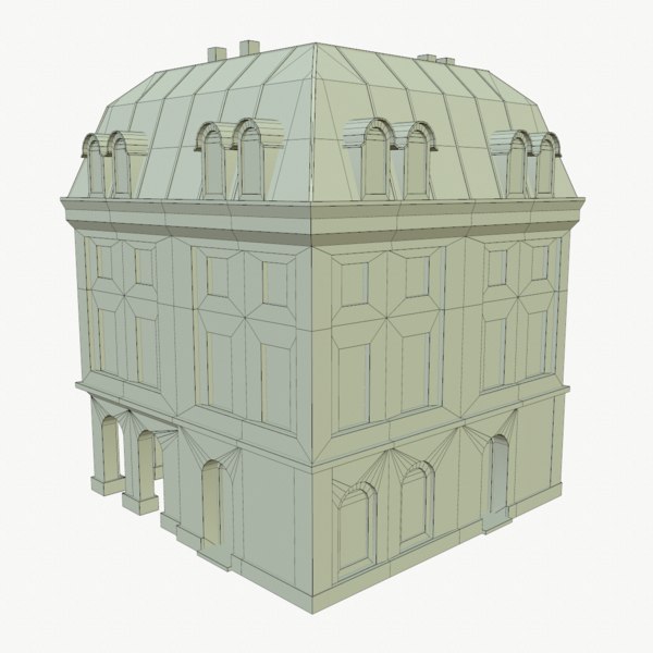 3D classical building model - TurboSquid 1337946