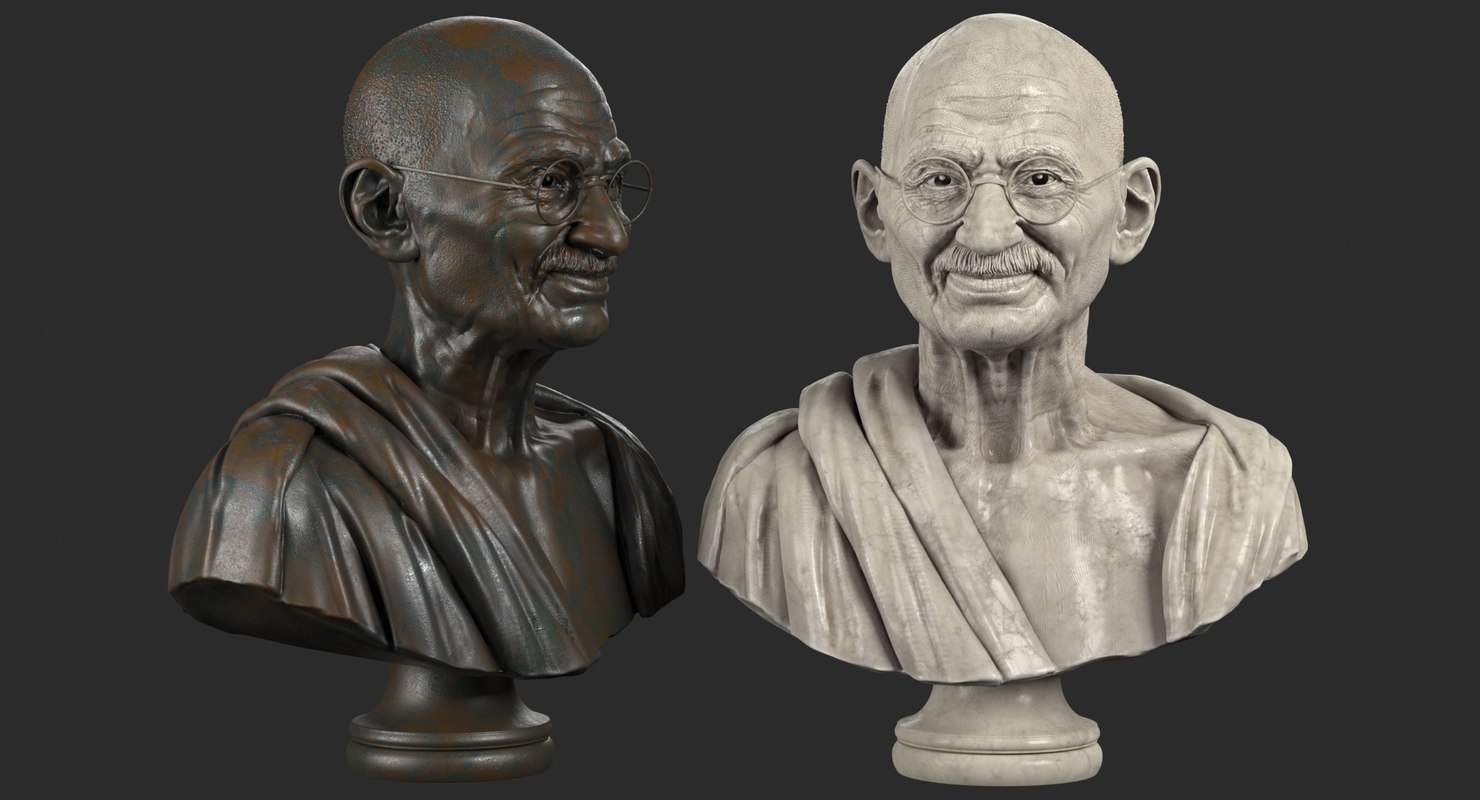 3D mahatma gandhi bust - TurboSquid 1338058