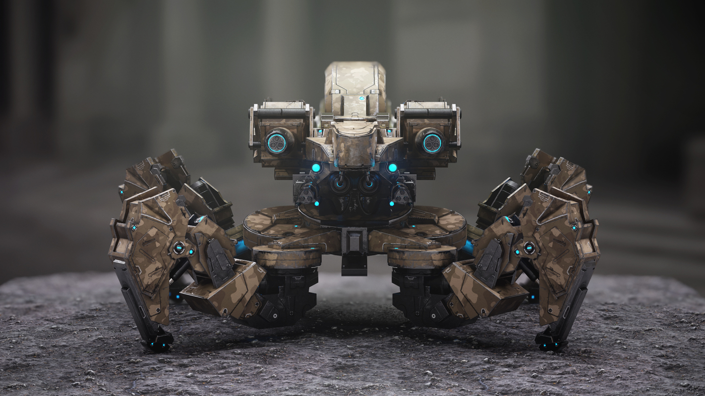 spider tank mech rigged max