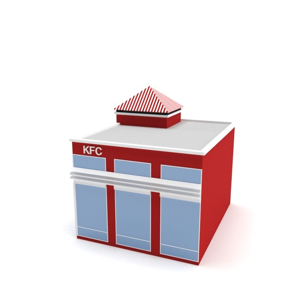 Kfc building polys model - TurboSquid 1338279