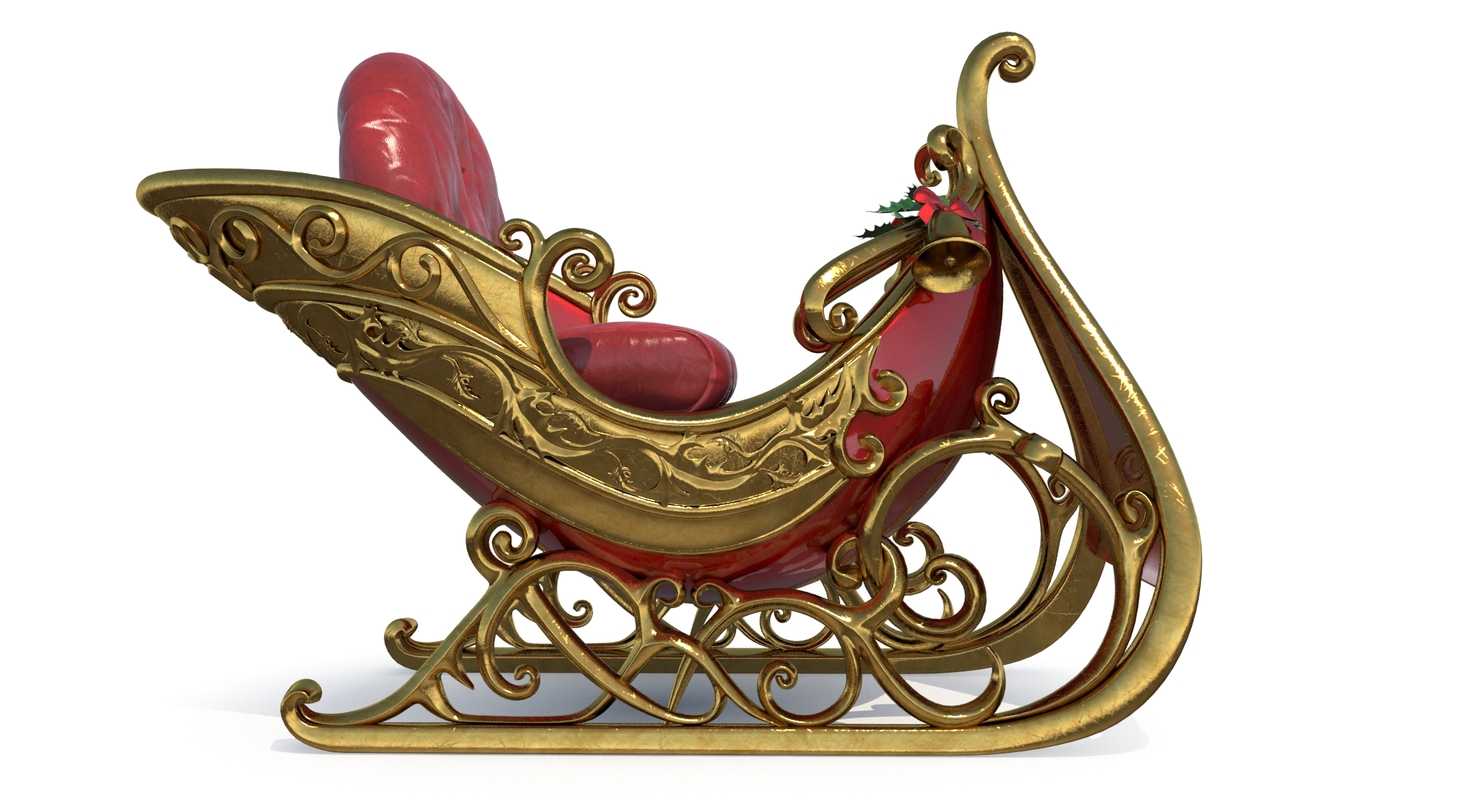 3D santa claus sleigh model - TurboSquid 1338354