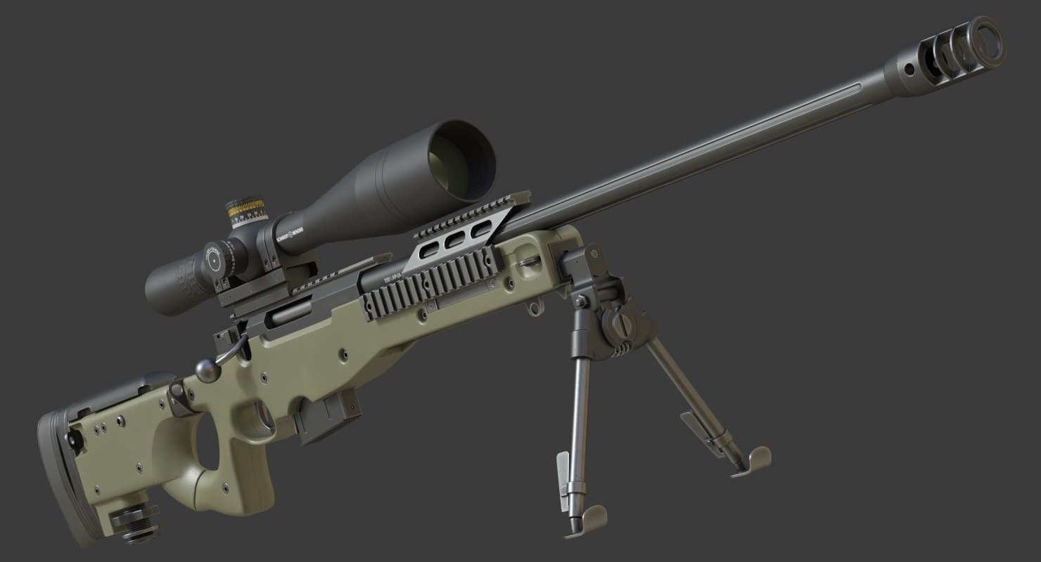 3D realistic l96a1 338 lapua model - TurboSquid 1338415