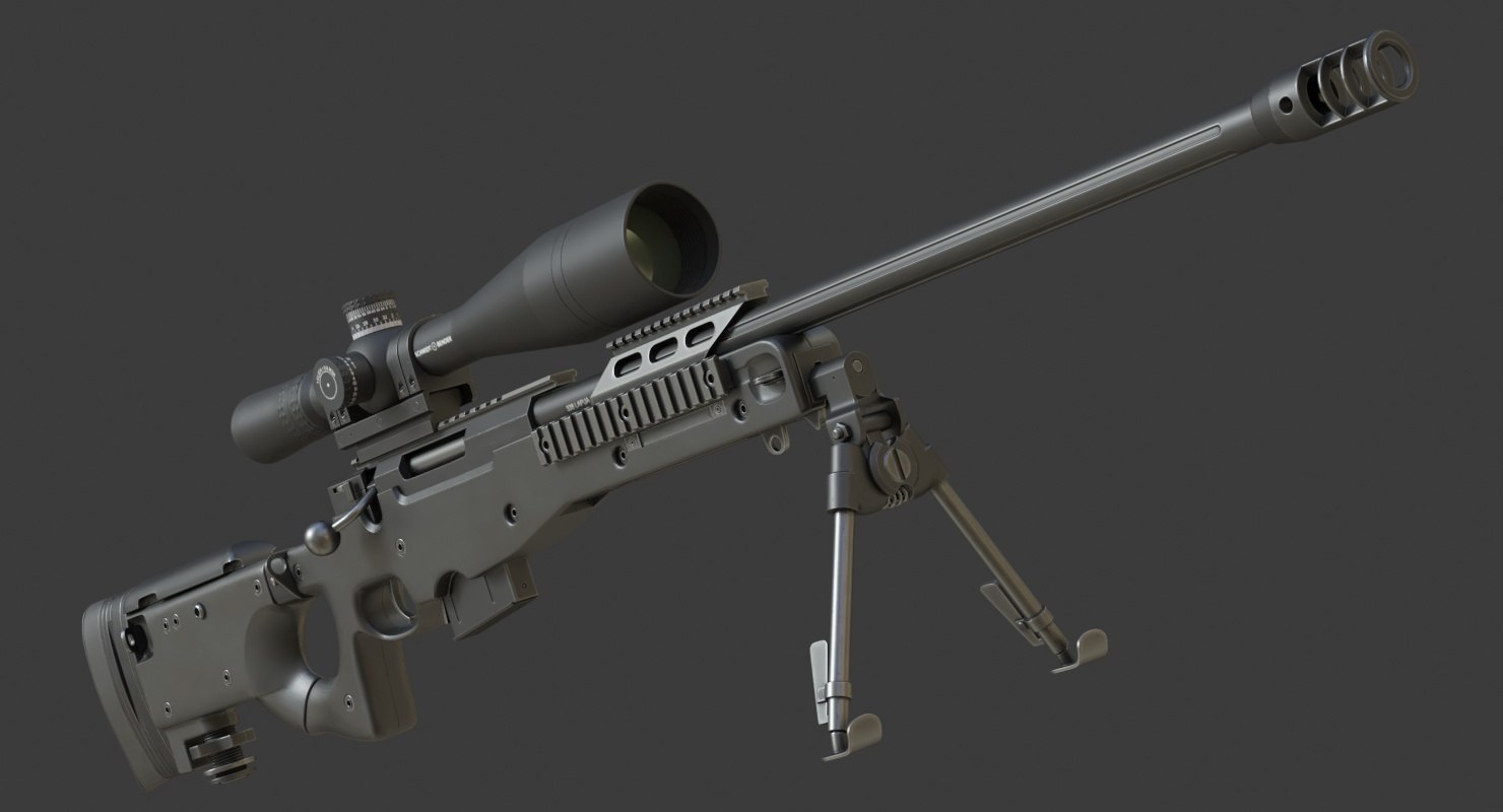 Realistic l96a1 338 lapua 3D - TurboSquid 1338417