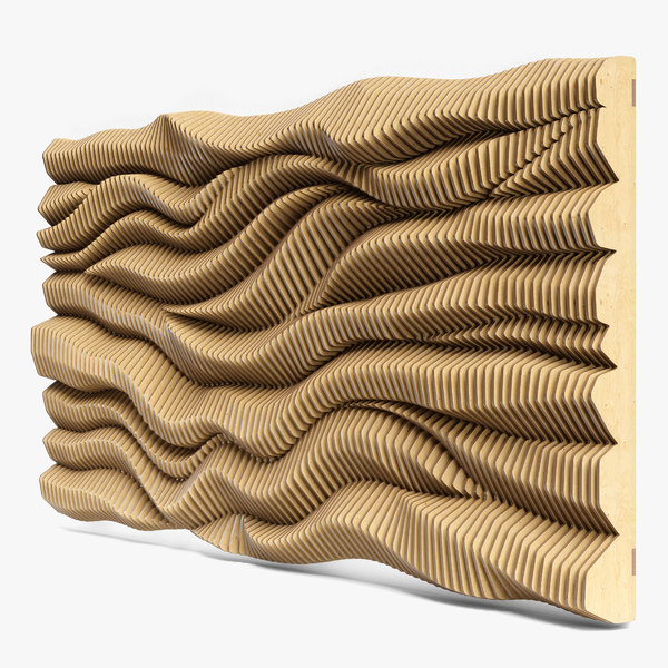 Panel wave model - TurboSquid 1205617
