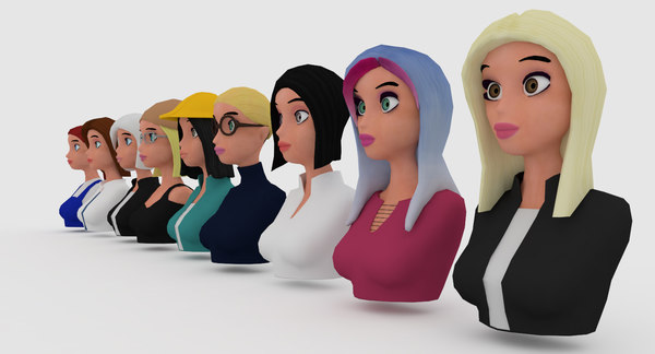 Vr female character avatars model - TurboSquid 1338522