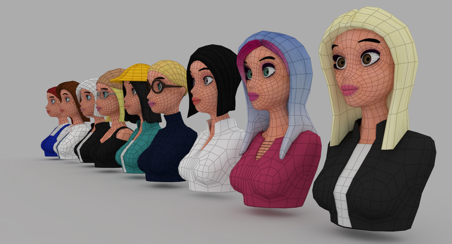 Vr female character avatars model - TurboSquid 1338522