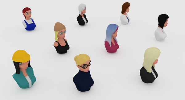 Vr female character avatars model - TurboSquid 1338522