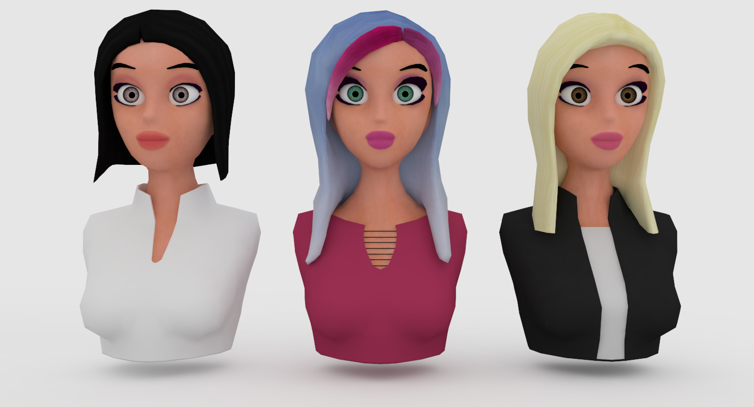 Vr female character avatars model - TurboSquid 1338522