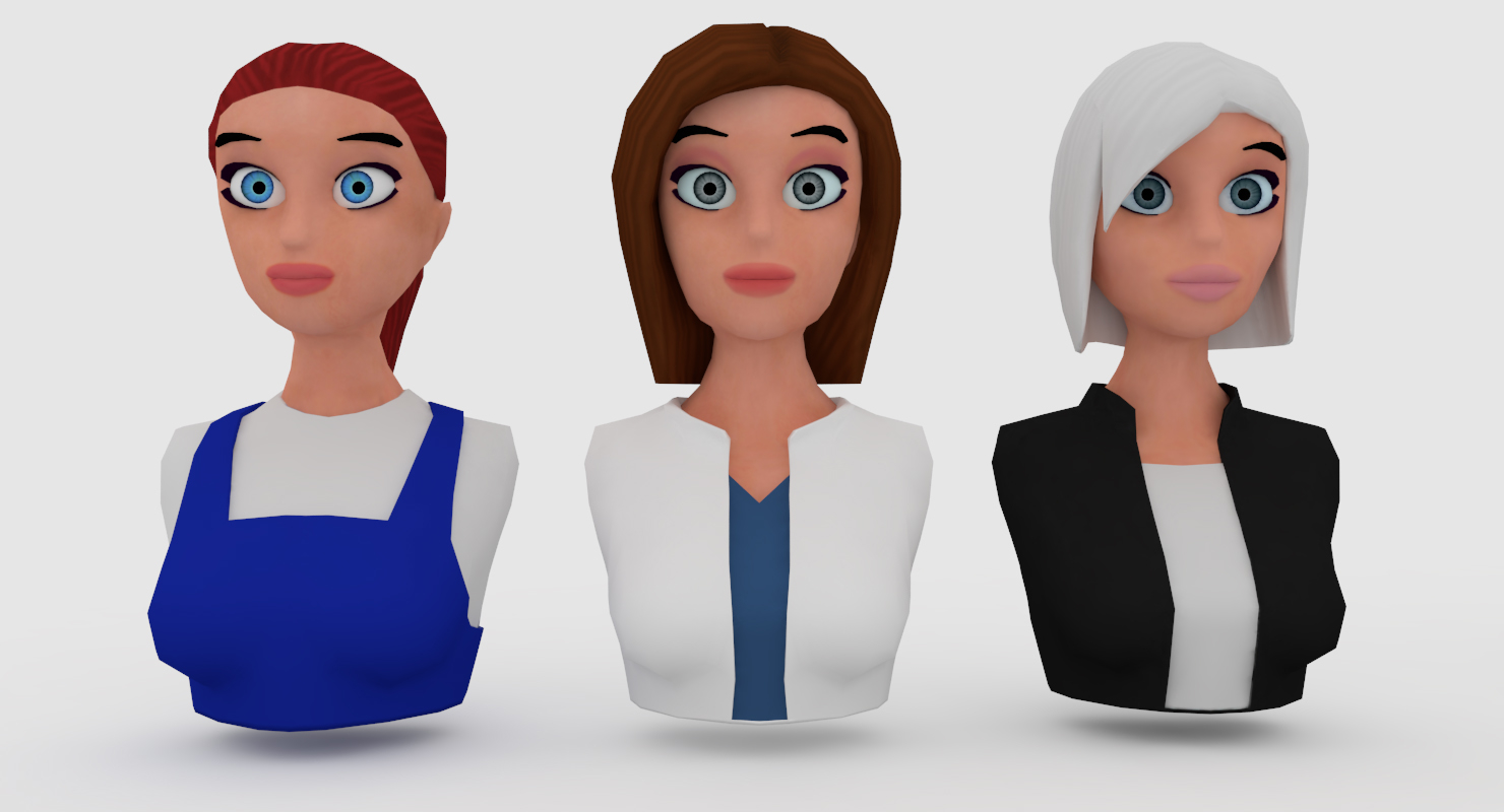 Vr female character avatars model - TurboSquid 1338522