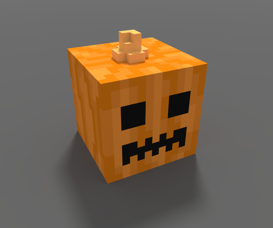 modelo 3d Calabaza voxel estilo minecraft - TurboSquid 1338685