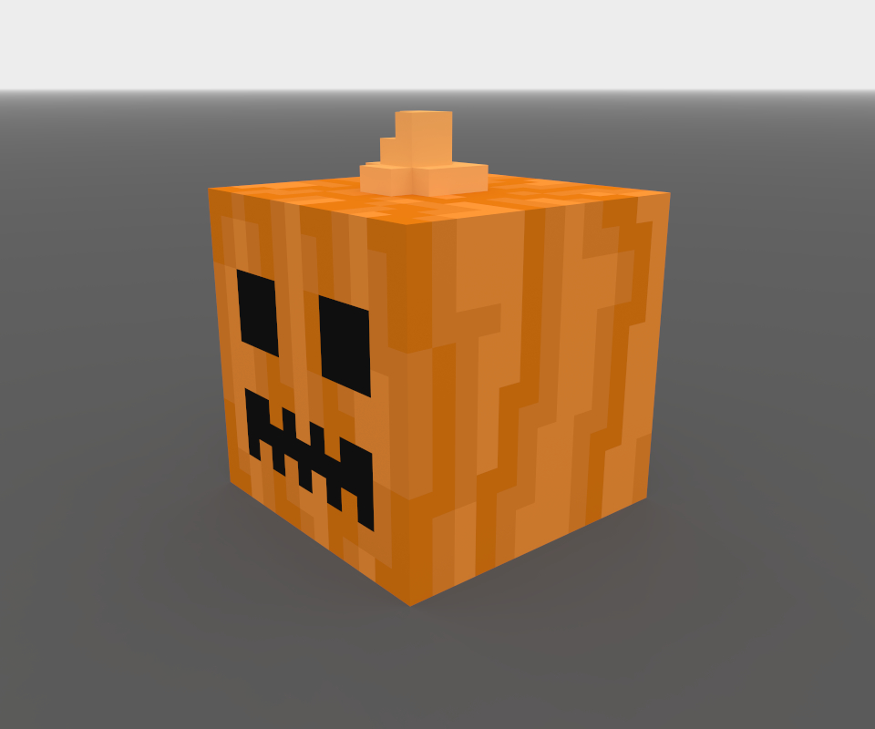 modelo 3d Calabaza voxel estilo minecraft - TurboSquid 1338685