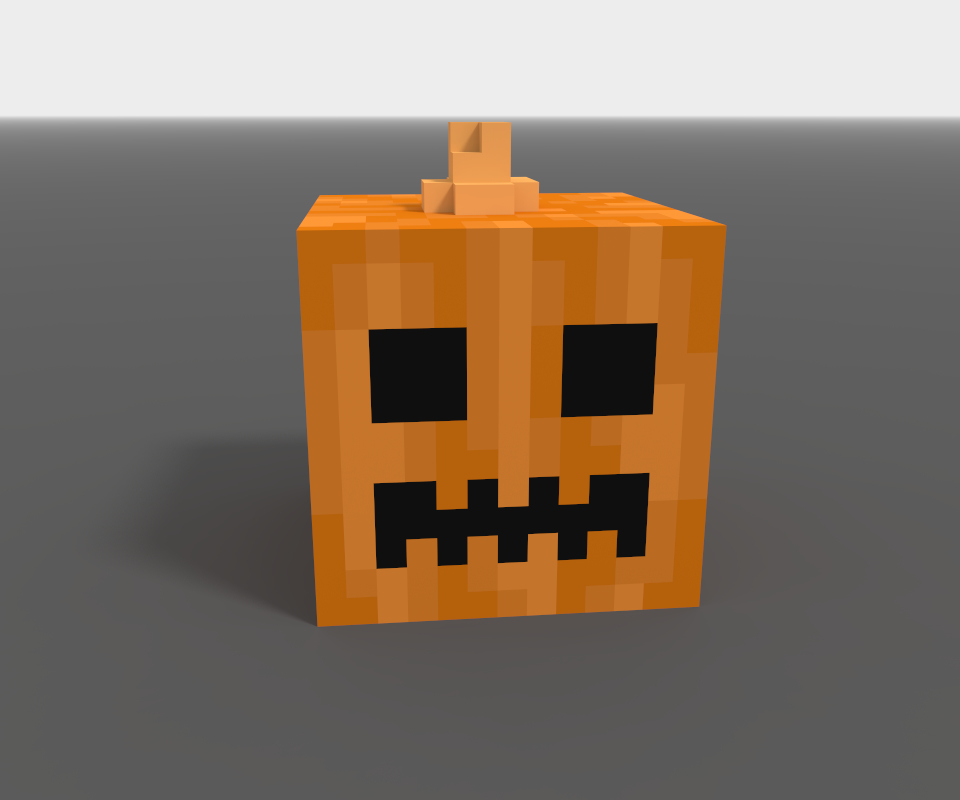 modelo 3d Calabaza voxel estilo minecraft - TurboSquid 1338685
