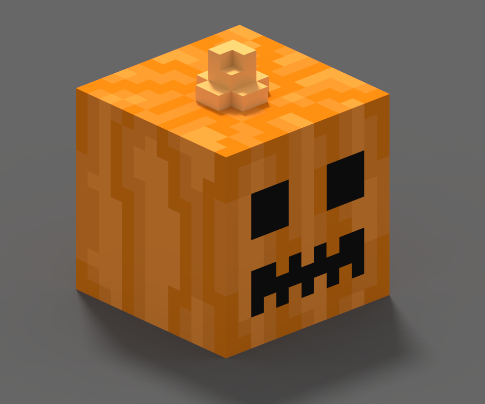 modelo 3d Calabaza voxel estilo minecraft - TurboSquid 1338685