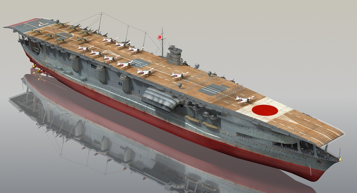 3D akagi kaga hiryu soryu - TurboSquid 1339135