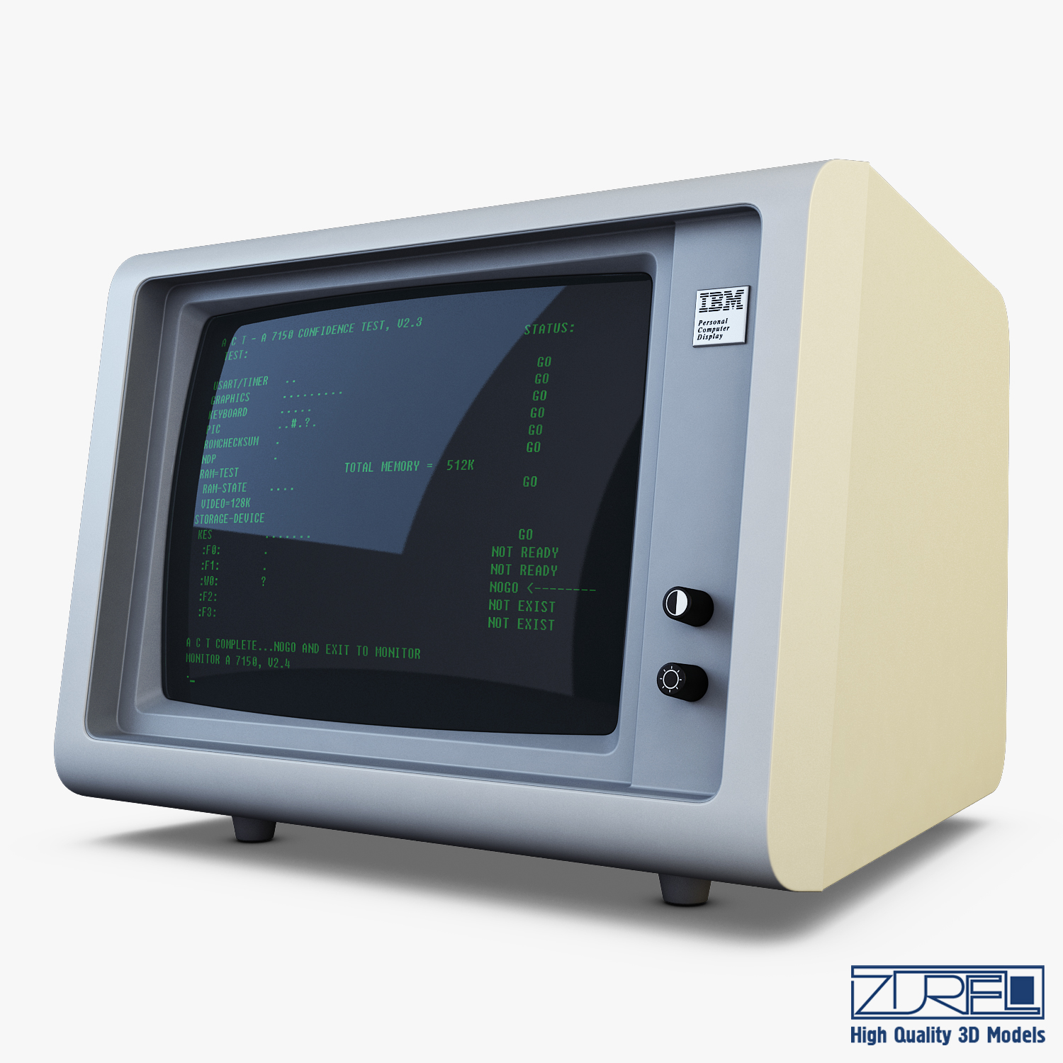 Monitor IBM 5150 Modelo 3D - TurboSquid 1307190