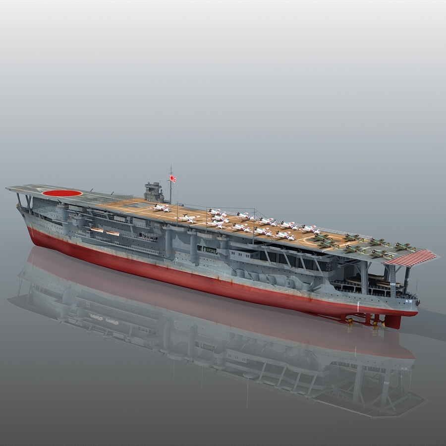 3D akagi kaga hiryu soryu - TurboSquid 1339135