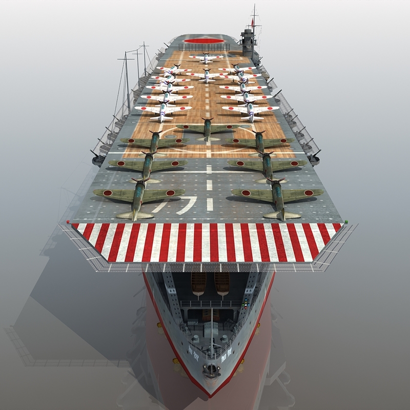 3D akagi kaga hiryu soryu - TurboSquid 1339135