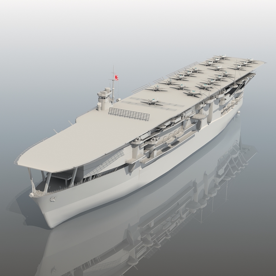 3D akagi kaga hiryu soryu - TurboSquid 1339135