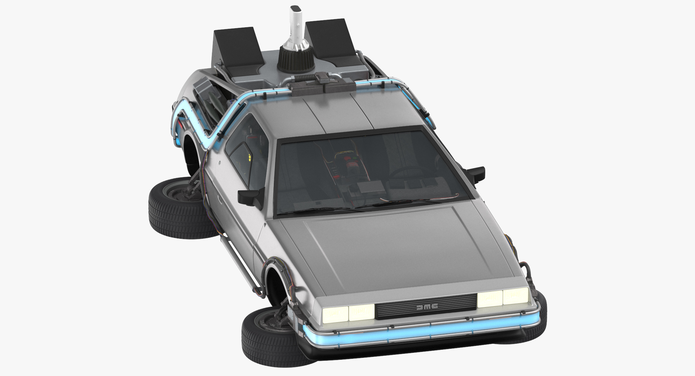 3D delorean flying model - TurboSquid 1339172