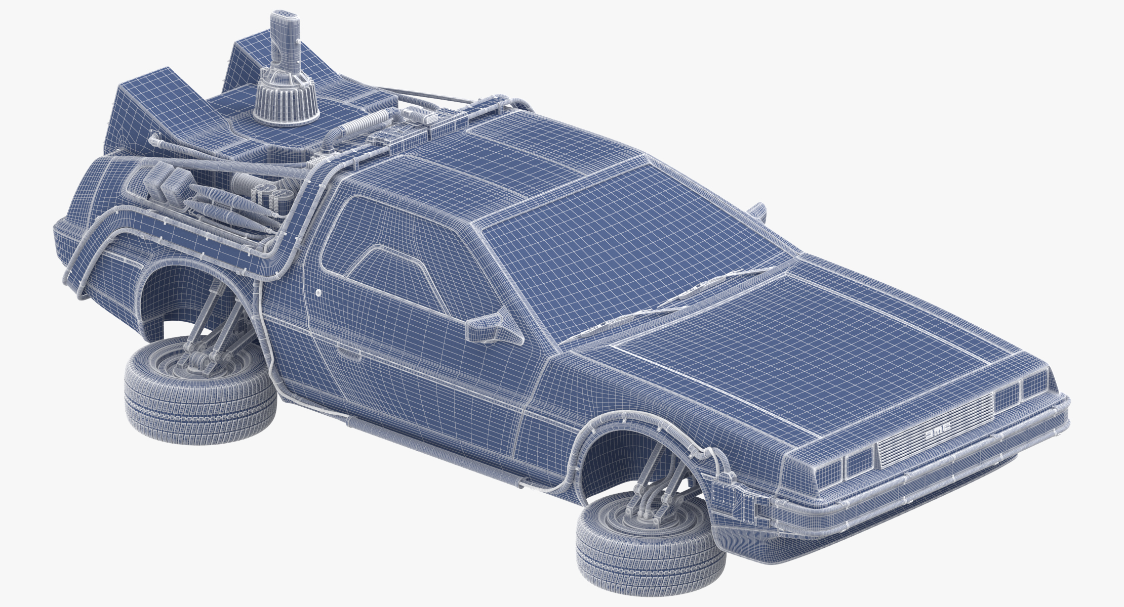 3D delorean flying model - TurboSquid 1339172