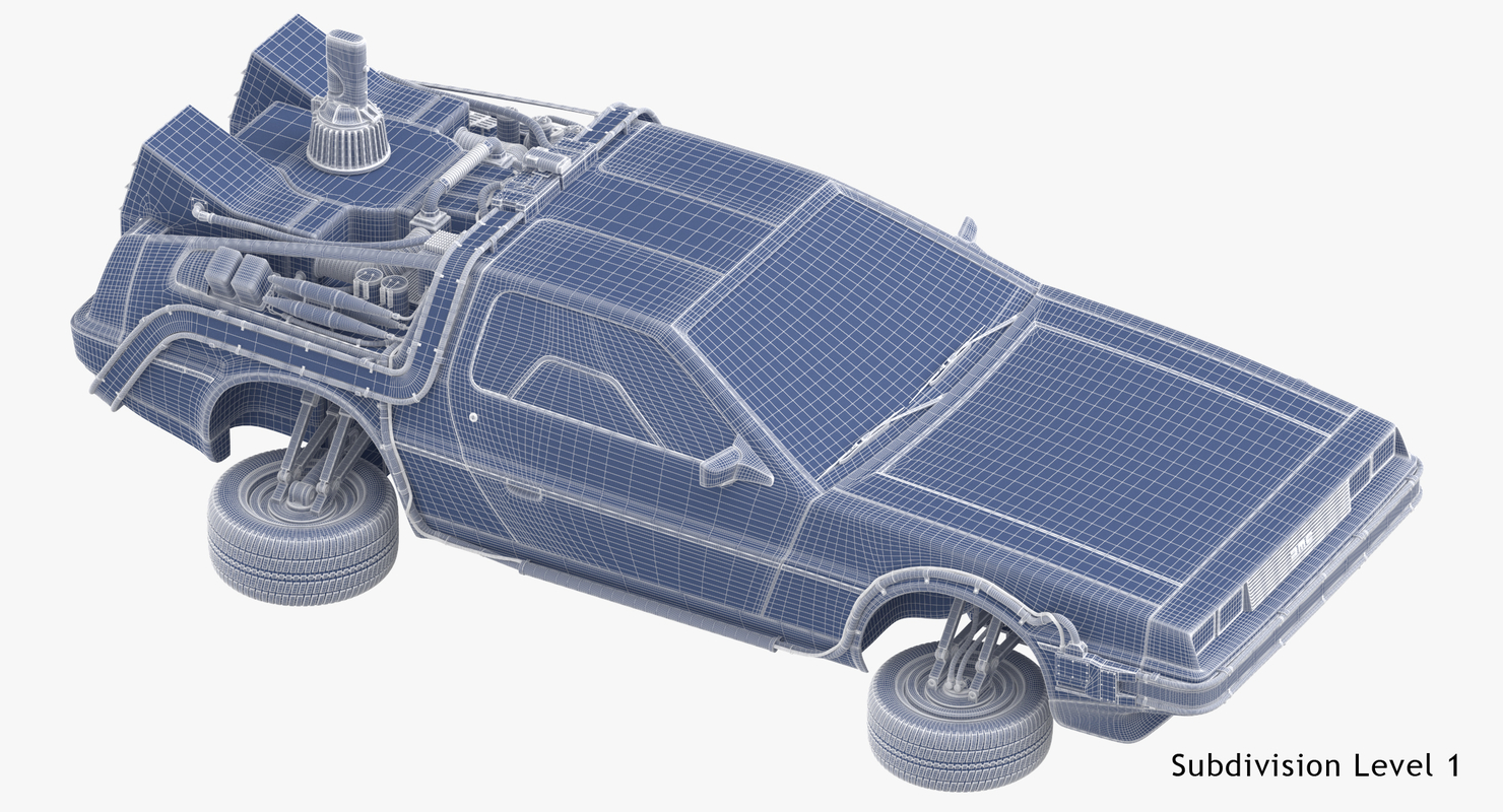 3D delorean flying model - TurboSquid 1339172