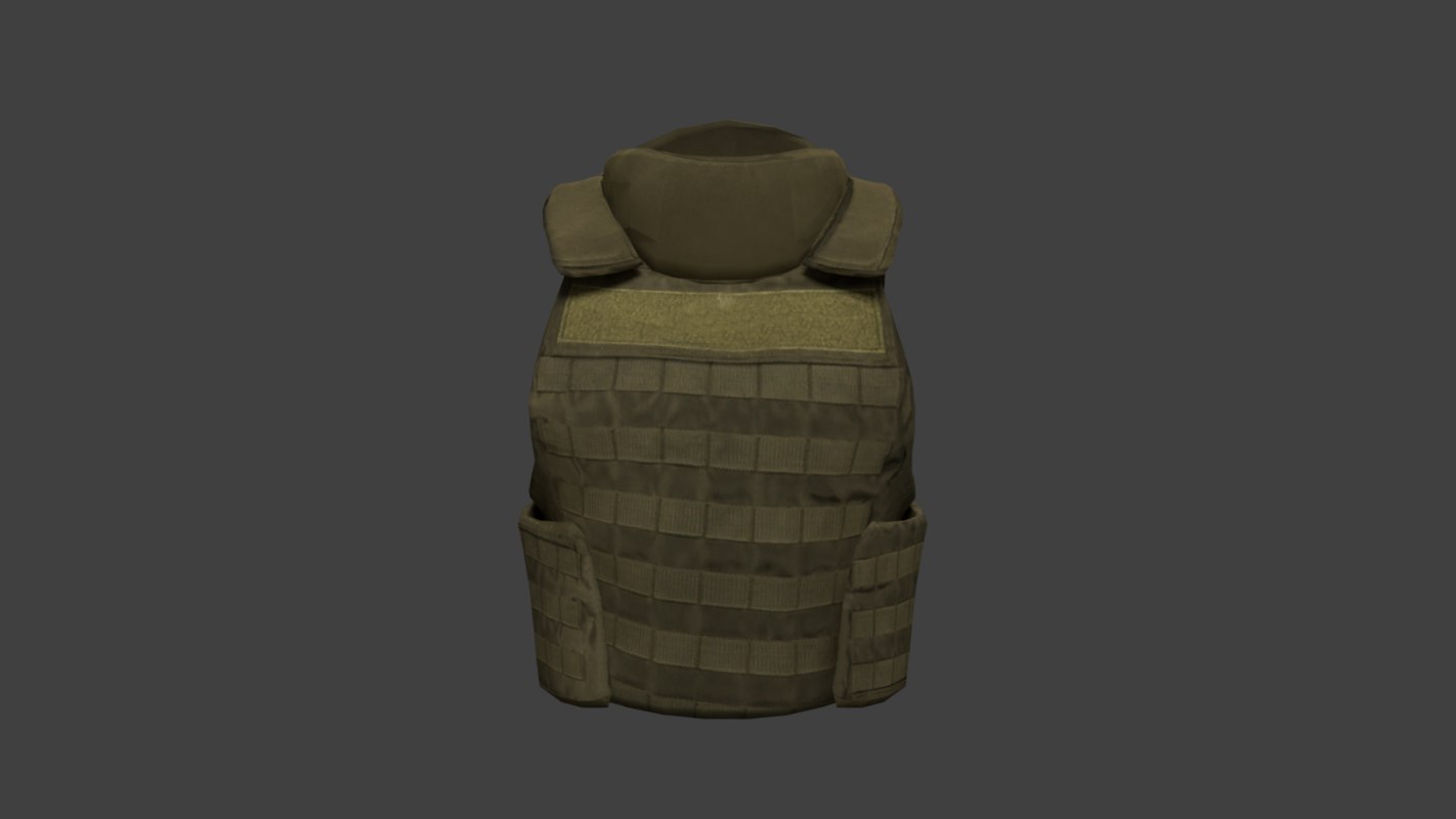 3D tactical bulletproof vest model - TurboSquid 1339627