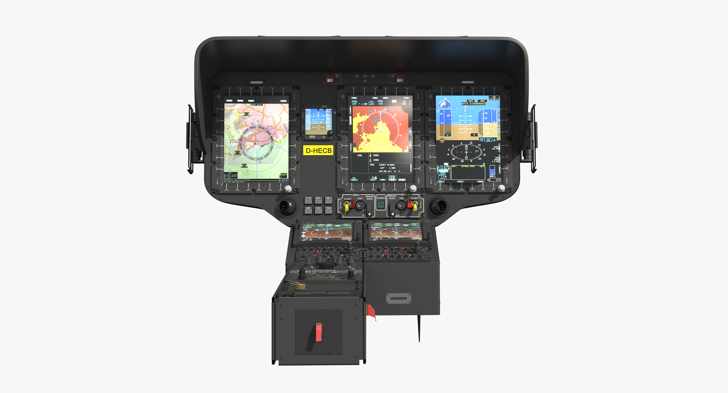 3D helicopter instrument control panel - TurboSquid 1339380