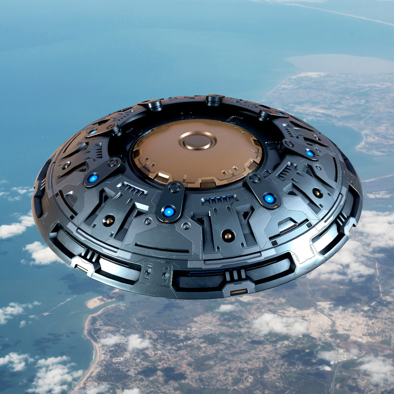 Statek kosmiczny UFO Model 3D - TurboSquid 1339606