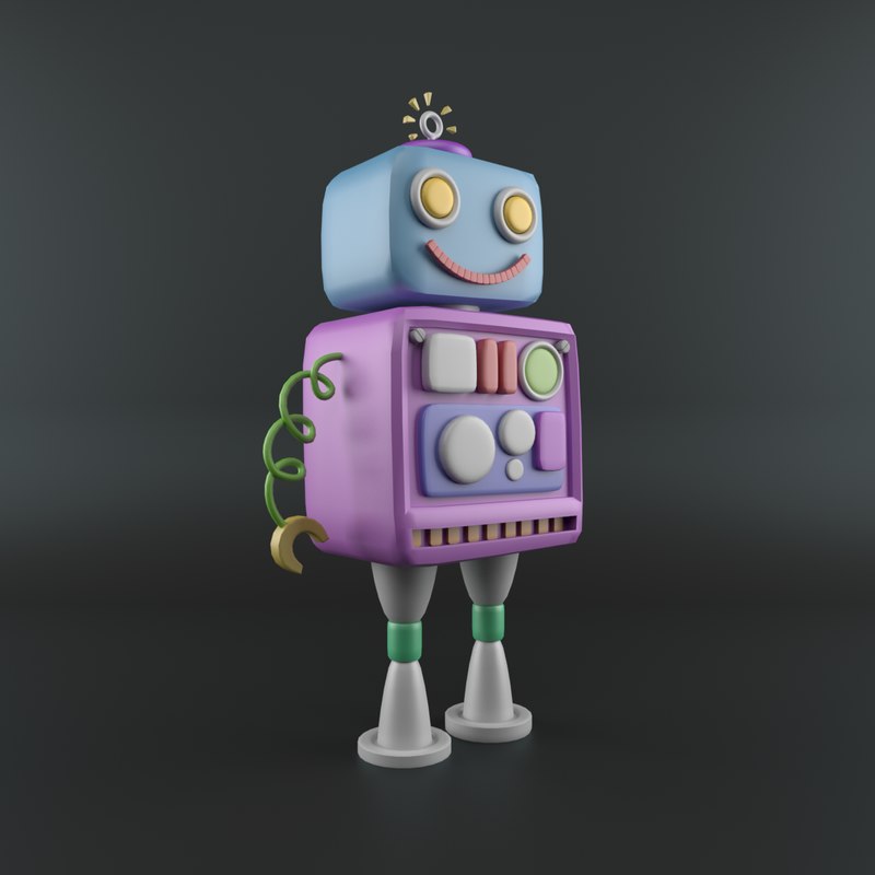 Cartoon robot 3D model - TurboSquid 1340153